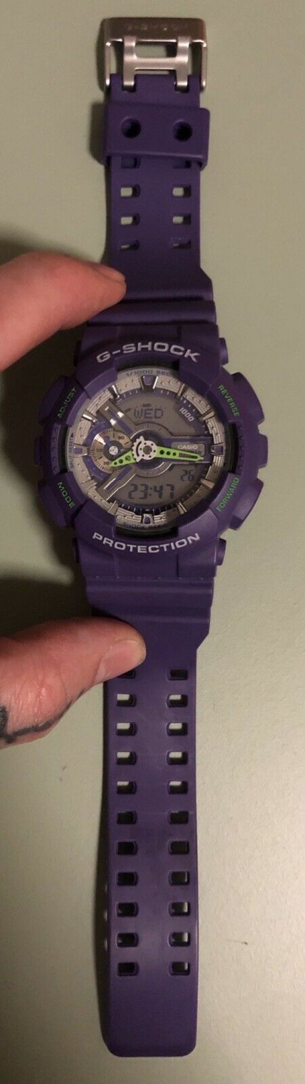 CASIO G - SHOCK Watch GA - 110DN Ltd Dusty Neon Series Purple Analog ...