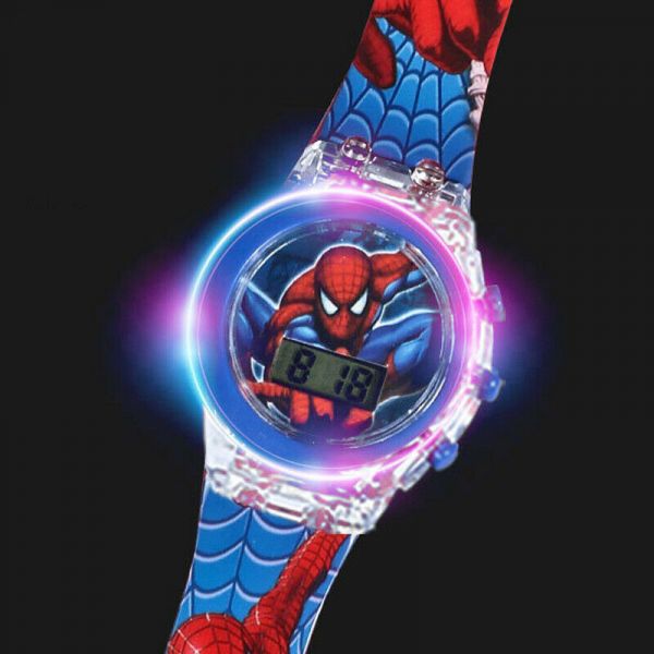 Spiderman Kids LED Flash Light Watch Digital Marvel Superheroes ...
