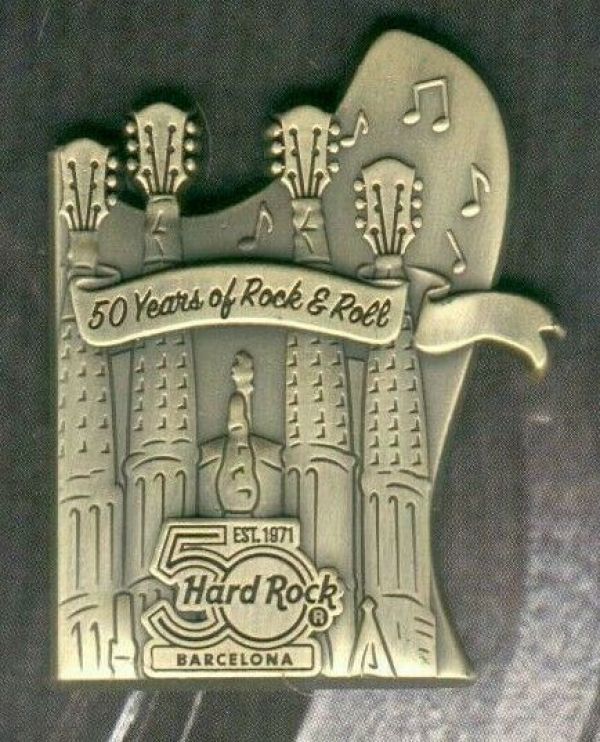 Hard Rock Cafe BARCELONA 3D 50TH ANNIVERSARY GUITAR PUZZLE 2021 PIN ...