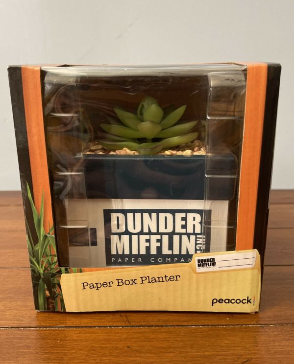 Dunder Mifflin Paper Box Planter The Office CultureFly Peacock | #69583185