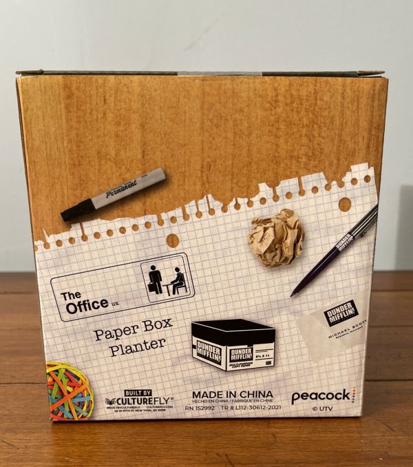 Dunder Mifflin Paper Box Planter The Office CultureFly Peacock | #69583185