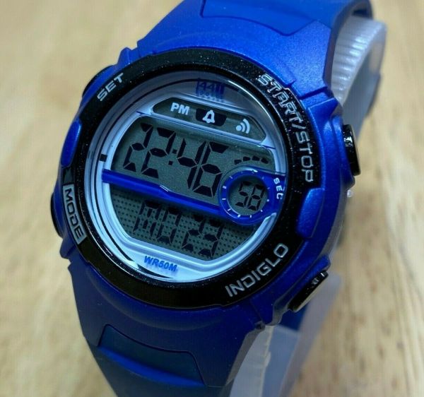 Timex 1440 Sports Lady 50m Blue Digital Alarm Chrono Watch Hours ...