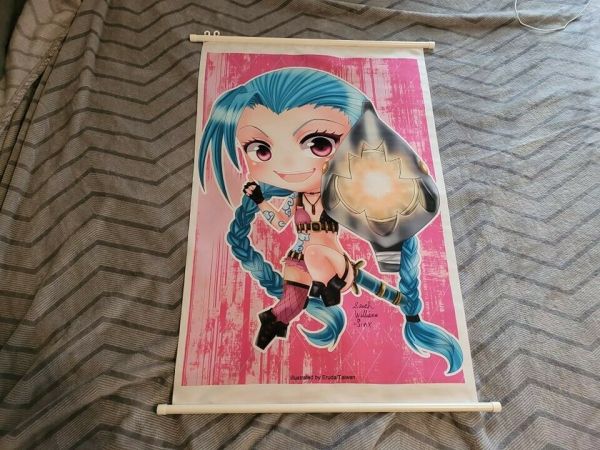 League Of Legends Jinx Wall Scroll SIGNED By Voice Actress Sarah ...