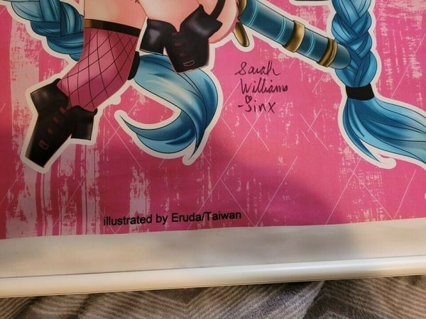 League Of Legends Jinx Wall Scroll SIGNED By Voice Actress Sarah ...