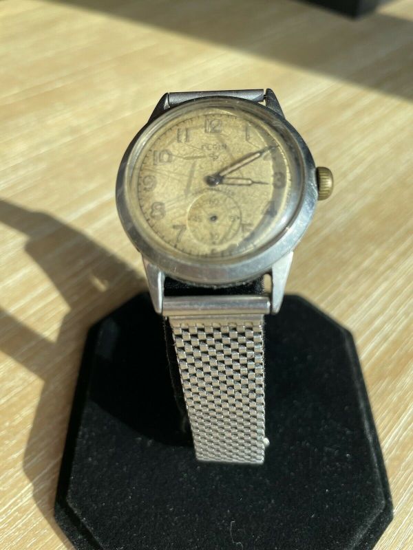 VINTAGE Stainless Steel ELGIN Self Winding SHOCKMASTER WRISTWATCH ...