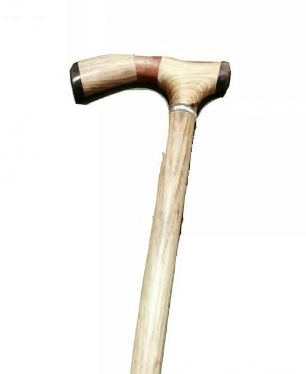 Zechariah Wood Walking Stick Support Cane Get Well Assist Hardwood 37 ...