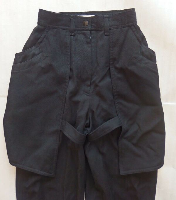 VINTAGE 1980 ' S Kansai Yamamoto Lady ' S Apron Style Wool Pant Relaxed ...
