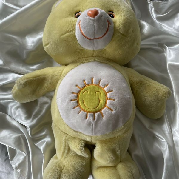 2002 Care Bear Jumbo Plush 26” Yellow Sunshine Funshine RETIRED | #69726743