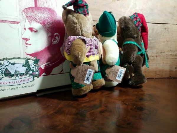 RARE Robert Raikes Bears Christmas Craftmens Tinker Sawyer Rembrandt ...
