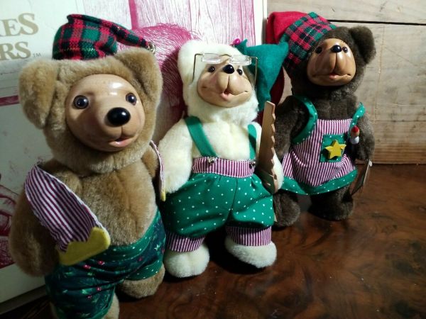 RARE Robert Raikes Bears Christmas Craftmens Tinker Sawyer Rembrandt ...