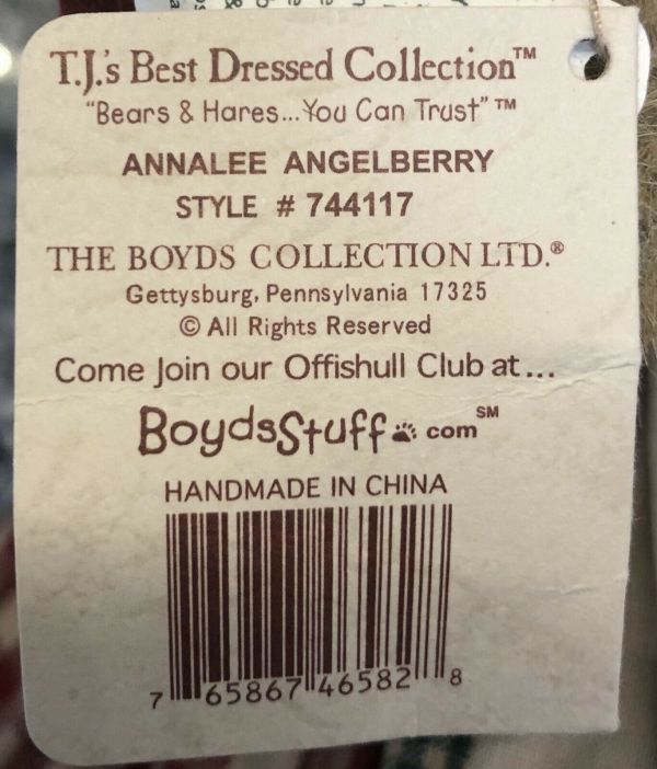 Boyds Bear Annalee Angelberry 12” Angel Christmas Tree Topper | #69799358