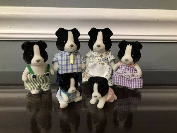 Calico Critters Sylvanian Families Fletcher Border Collie Dog Family Of ...