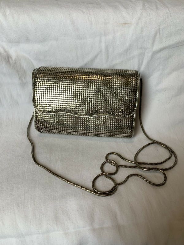 Vintage Whiting And Davis Silver Mesh Evening Purse | #69909503