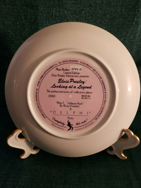 Elvis Presley Delphi Collector Plate LOOKING AT A LEGEND 2 JAILHOUSE ...