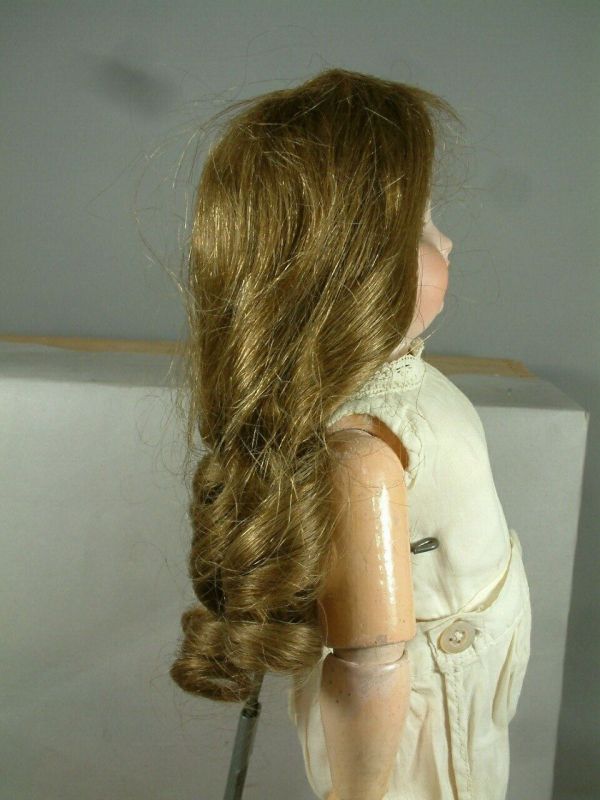 8 " Circumference Light Brown French Human Hair Wig For Antique Bisque ...