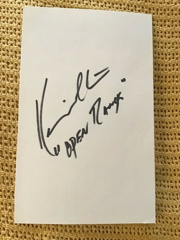 Kevin Costner Autograph - Star Of The Bodyguard And Dances With Wolves ...