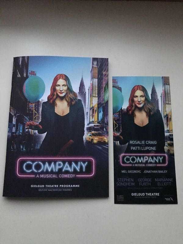 COMPANY The Musical Theatre PROGRAMME AND FLYER Rosalie Craig Patti ...